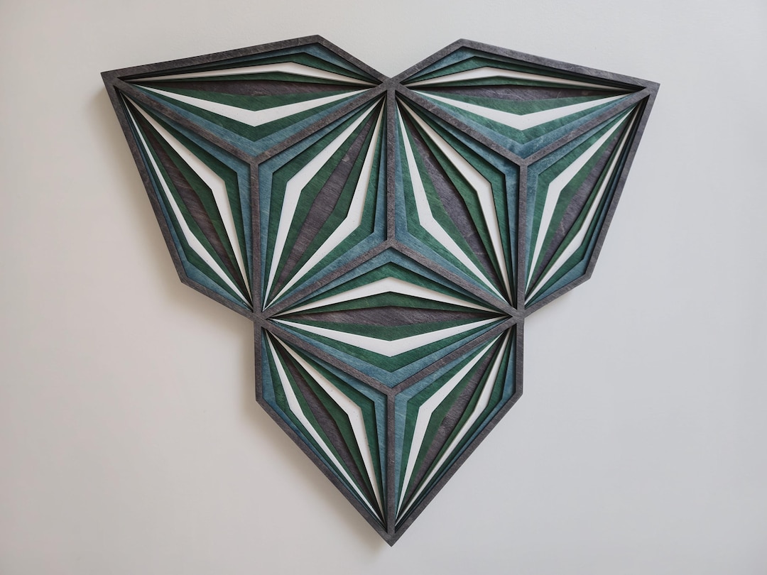 Geometric Layered Wall Art Modern 3D Design - Etsy