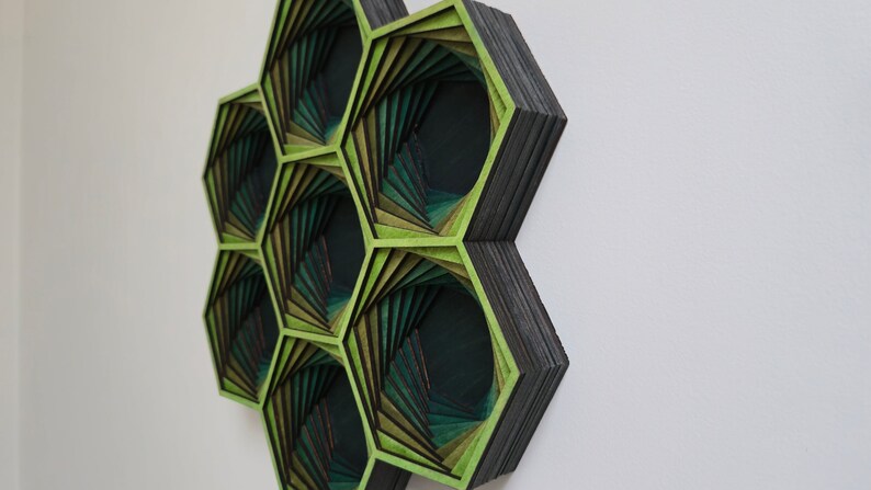 Hexagon Layered Wall Art - Modern 3d Design - Etsy