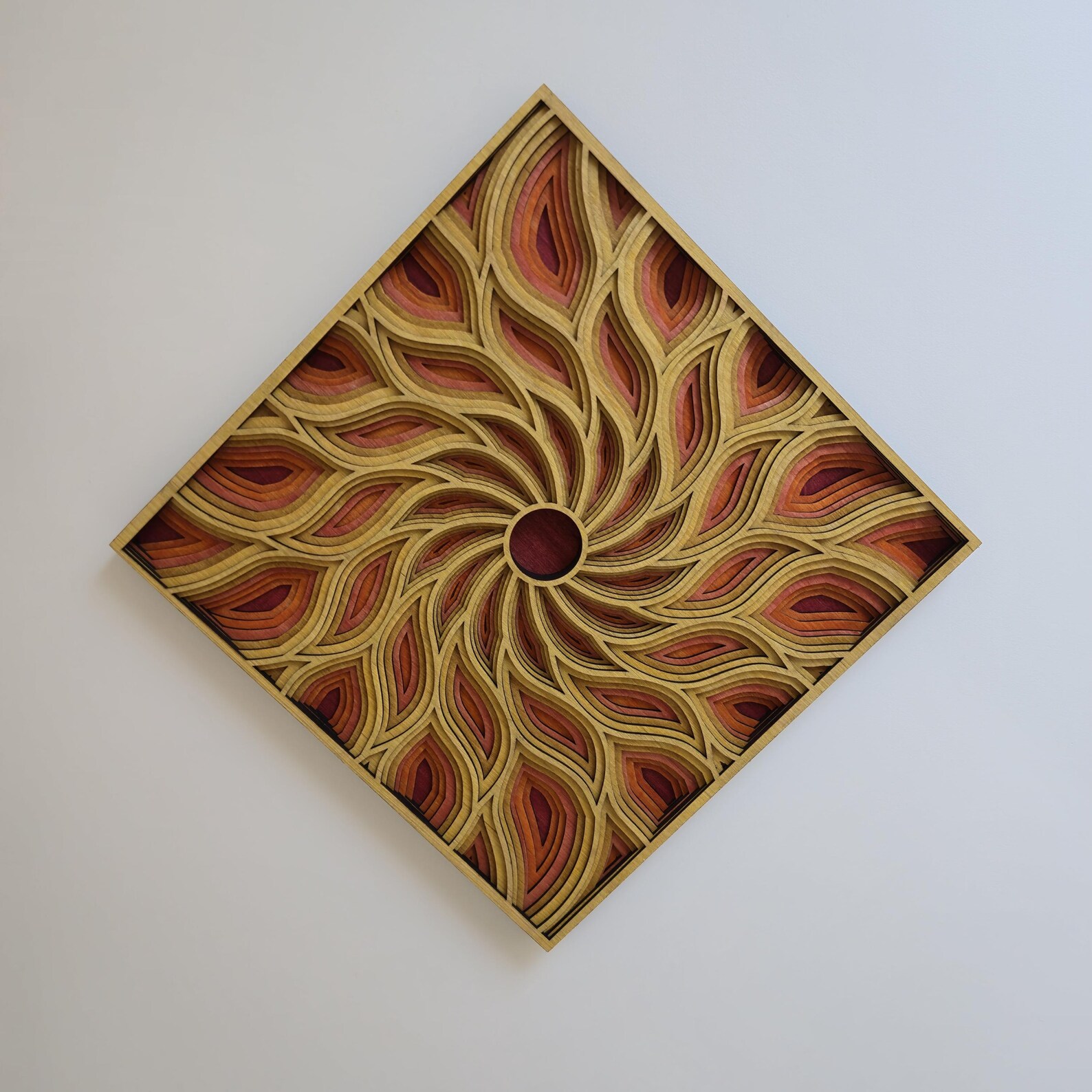 Layered 3D Wall Art - Handcrafted Geometric Design - Etsy