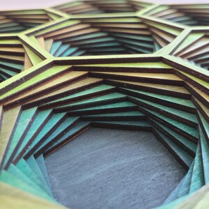 Geometric Layered Wall Art Hexagonal Patterned Decorative Piece - Etsy