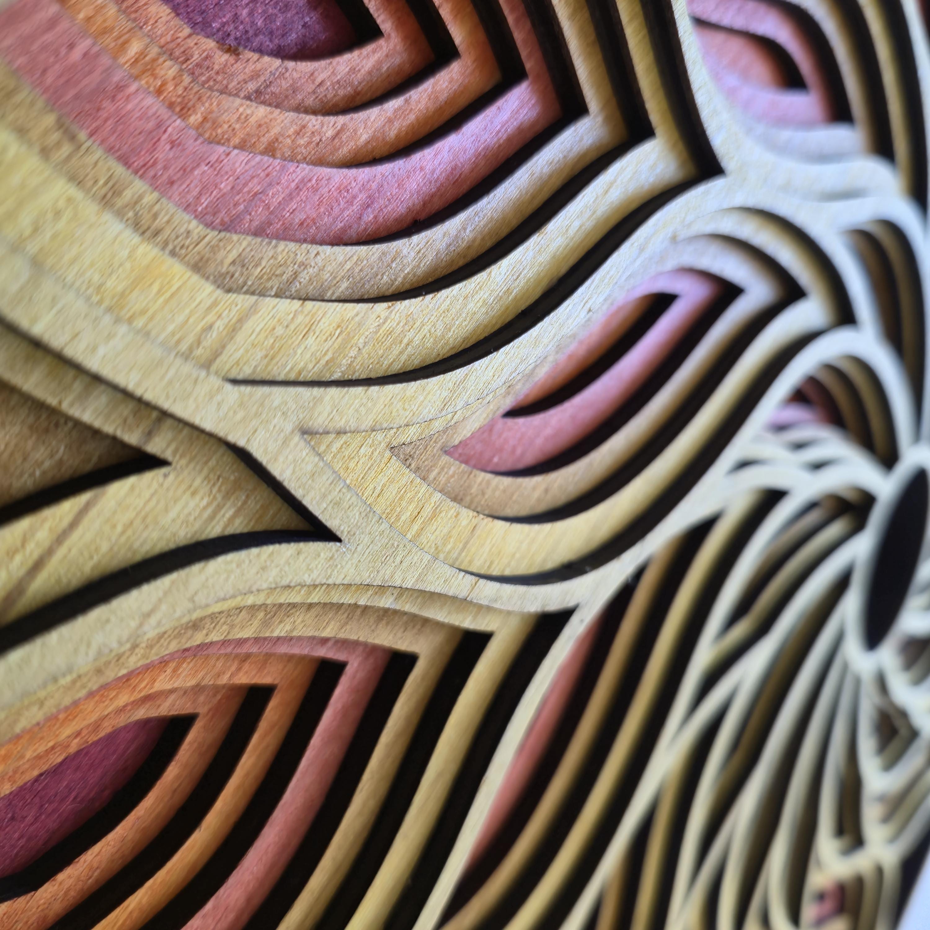 Layered 3D Wall Art - Handcrafted Geometric Design - Etsy