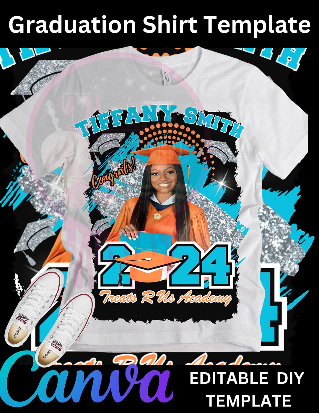 Graduation Shirt Template * Canva DIY Template* Shirt Template ...