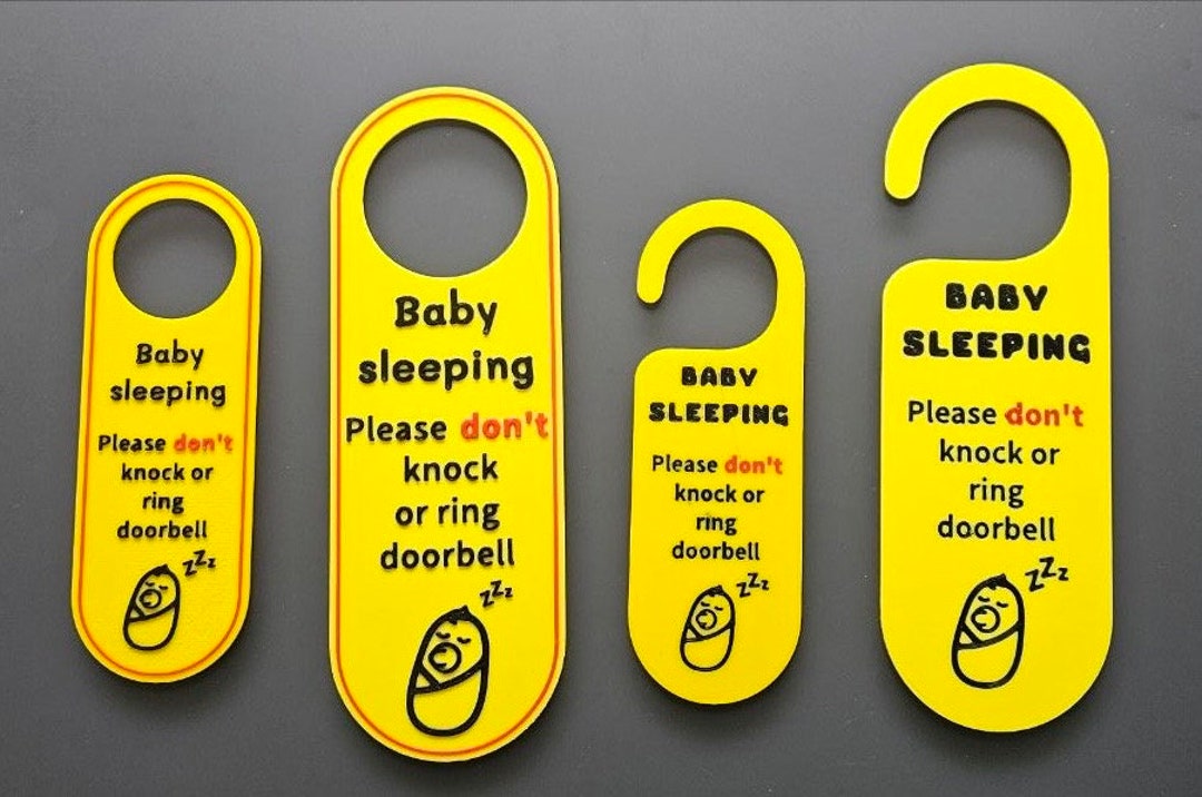 Baby Sleeping Door Sign - the Perfect Gift for a Tired and Hardworking ...