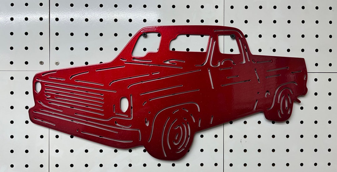 Chevy Truck Metal Wall Art, Powder Coated Squarebody Truck Sign, Chevy ...
