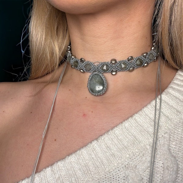 Macrame Choker - Etsy