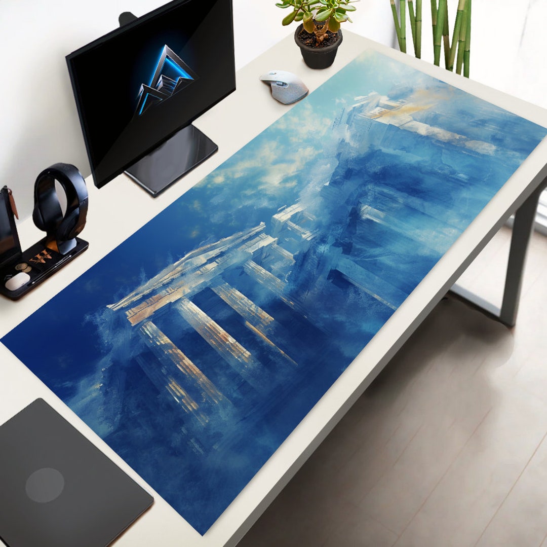 Old Civilizations Theme Desk Mat, Greek Mythology Desk Mat, Watercolor ...