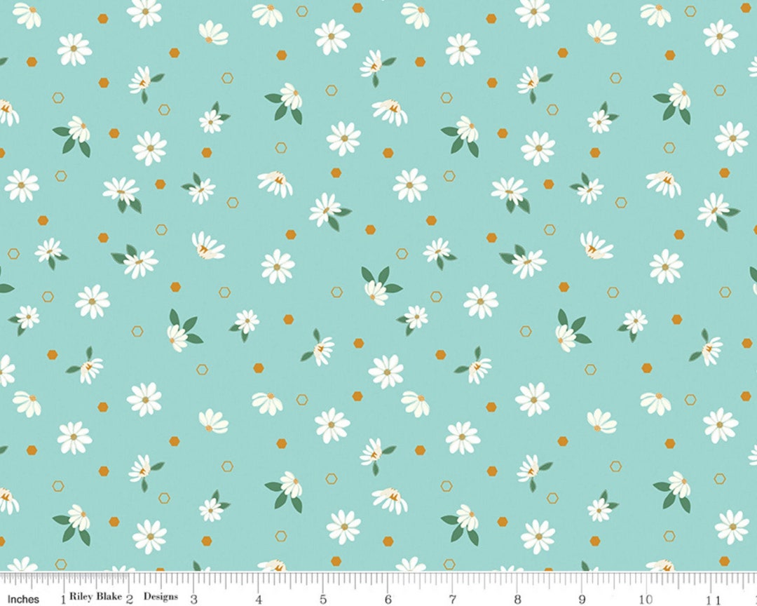 Daisy Fields Floral Scuba Sparkle by Beverly Mccullough for Riley Blake ...