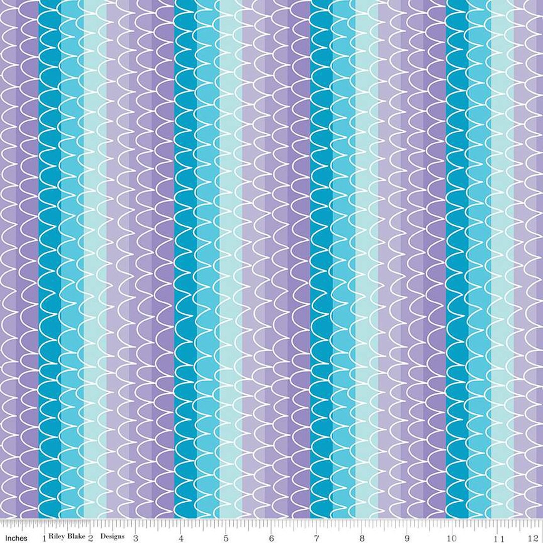 Mer-mazing Scale Stripes Lilac by Riley Blake Designs | C14192-LILAC ...
