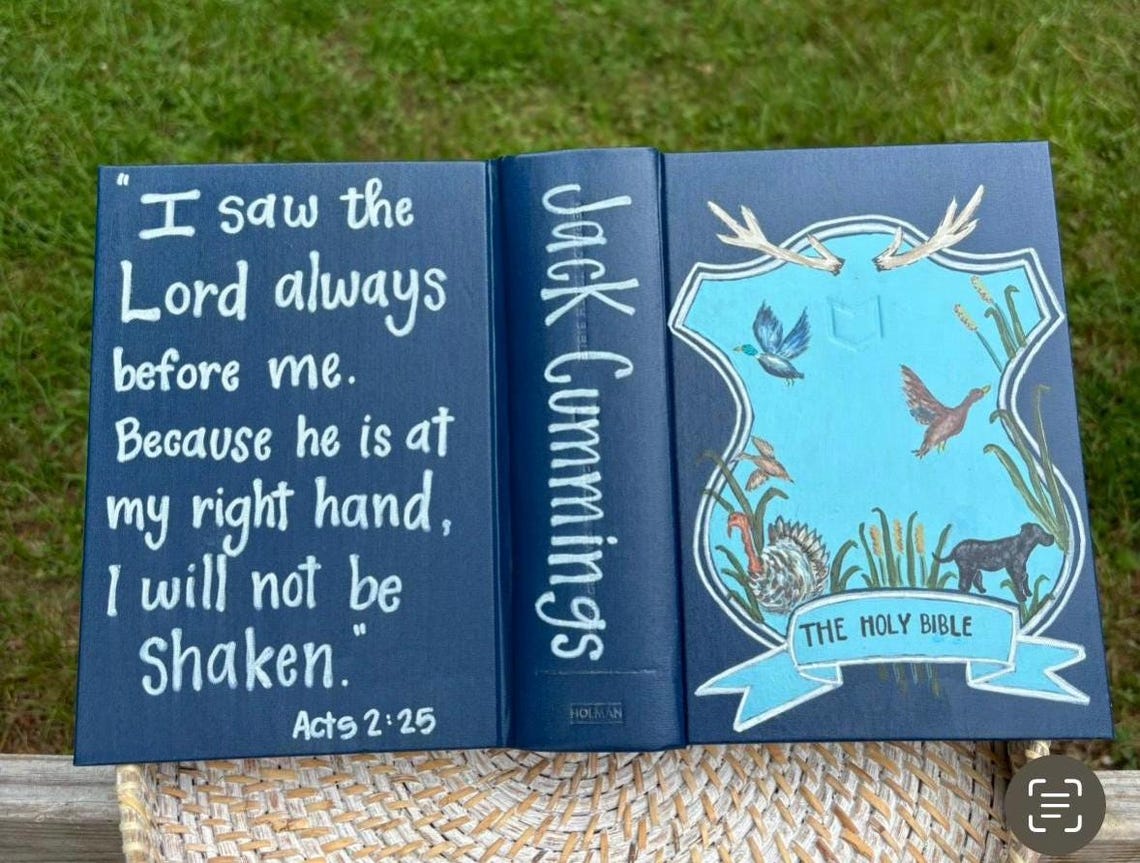 Mens Hand Painted Bible: Outdoor/hunting - Etsy
