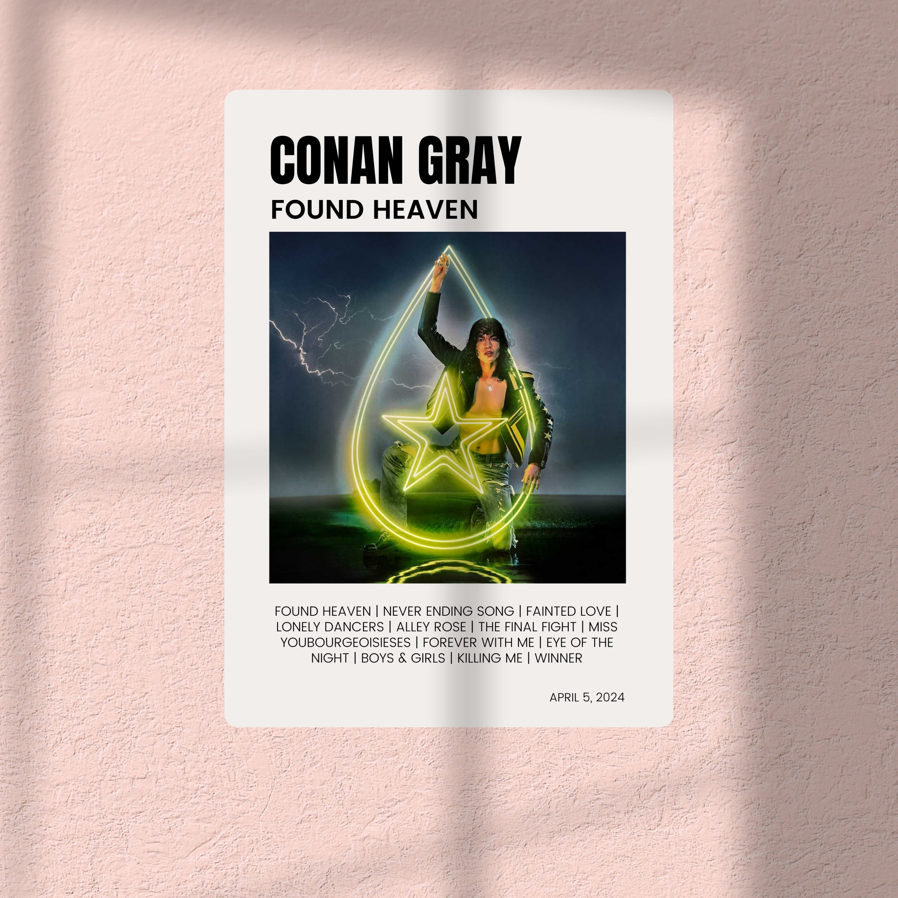 Conan Gray Poster Conan Gray Found Heaven Poster Digital Dowland Conan ...