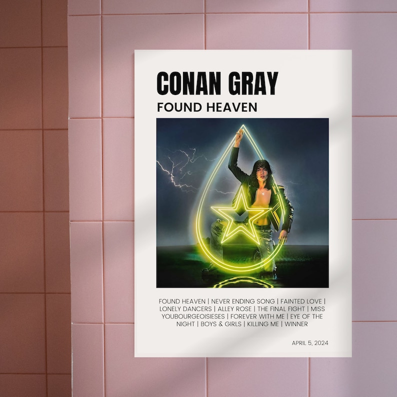 Conan Gray Poster Conan Gray Found Heaven Poster Digital Dowland Conan ...