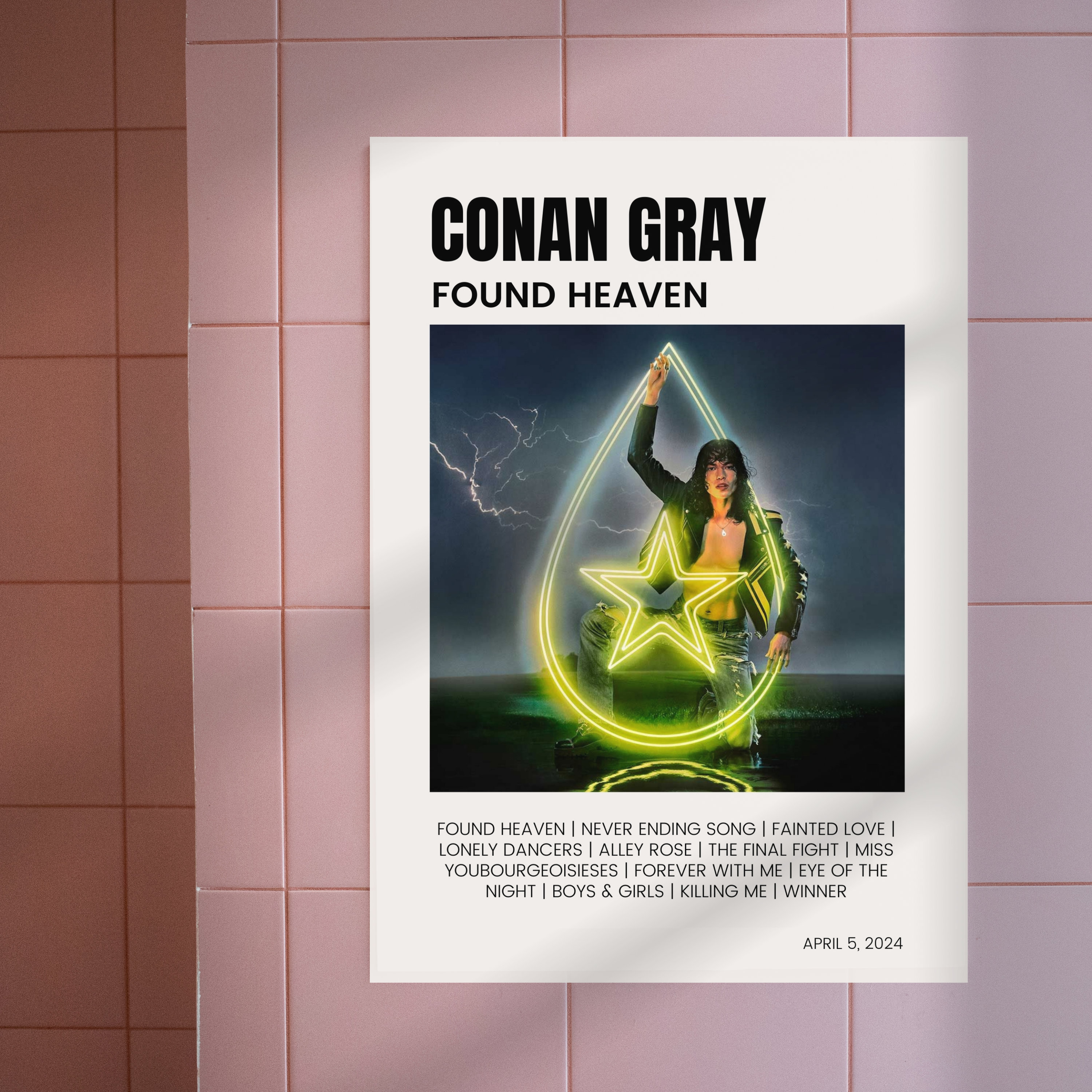 Conan Gray Poster Conan Gray Found Heaven Poster Digital Dowland Conan ...