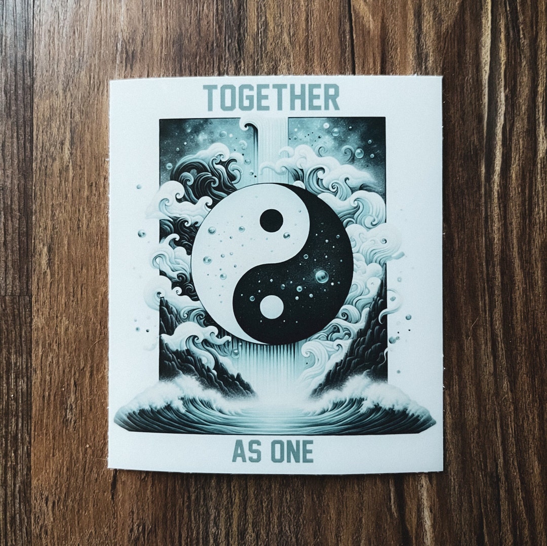 Together as One Yin Yang Sticker - Etsy