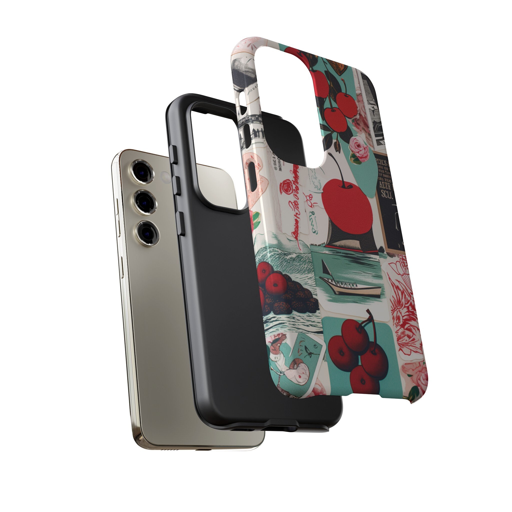 Cherry Phone Case Y2K Coquette Aesthetic Retro Collage Phone Case ...