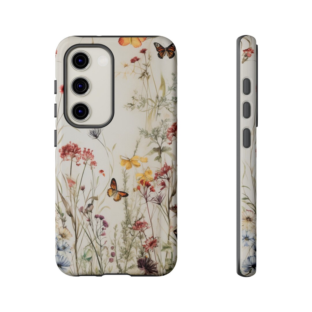 Vintage Butterfly Botany Phone Case for iPhone 15 14 13 12 Mini 11 XR X ...