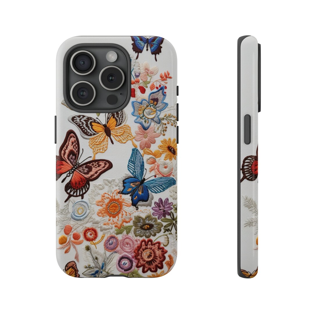 Vintage Butterfly Botany Phone Case for iPhone 15 14 13 12 Mini 11 XR X ...