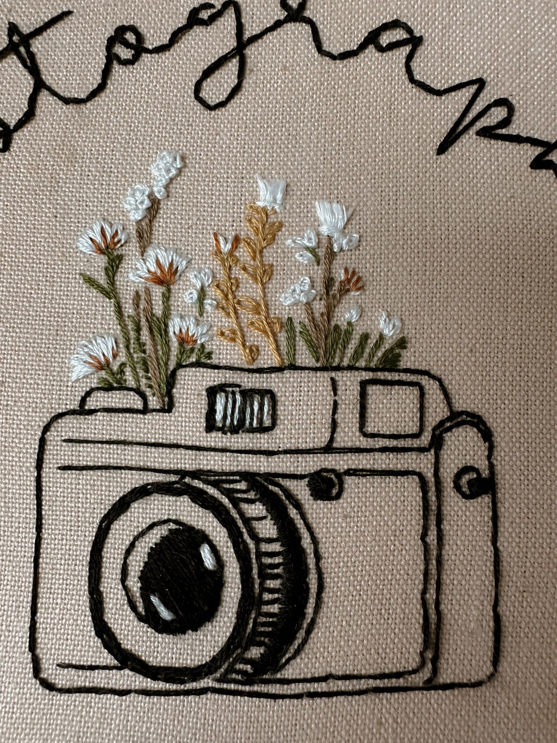 Floral Camera Photographer Embroidery PDF 6" | Embroidery PDF Bundle ...