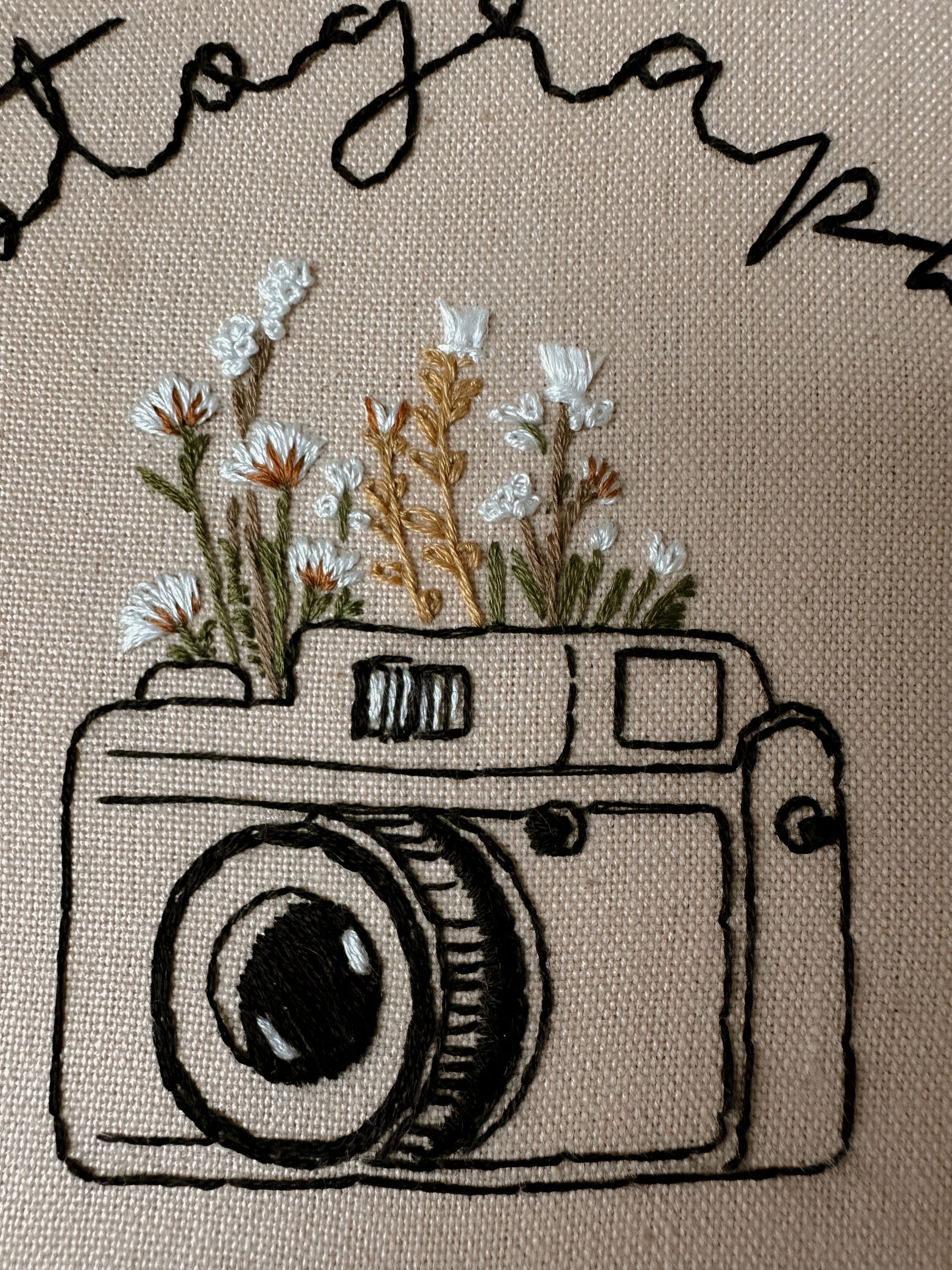 Floral Camera Photographer Embroidery PDF 6" | Embroidery PDF Bundle ...