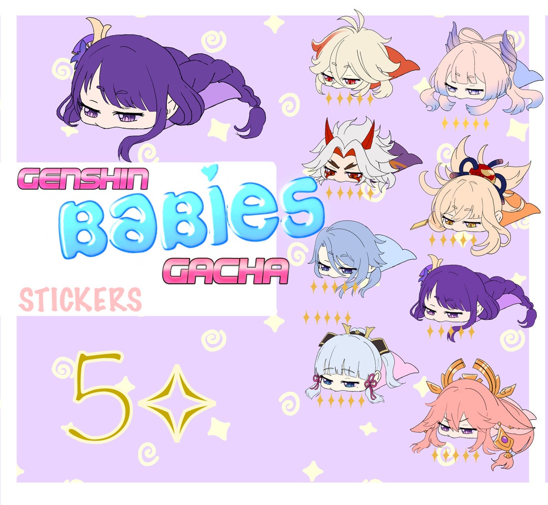Inazuma Baby Stickers Genshin Impact - Etsy