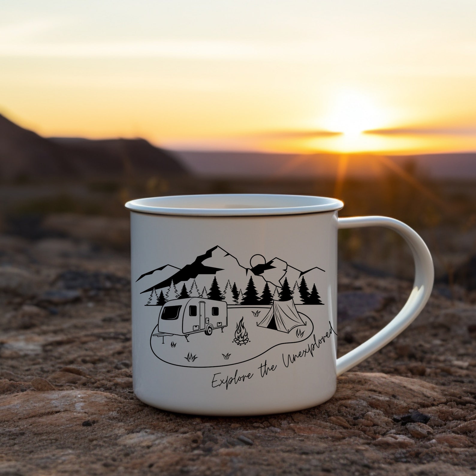 Explore the Unexplored Enamel Camping Mug, Gift for Her, Camping Mug ...