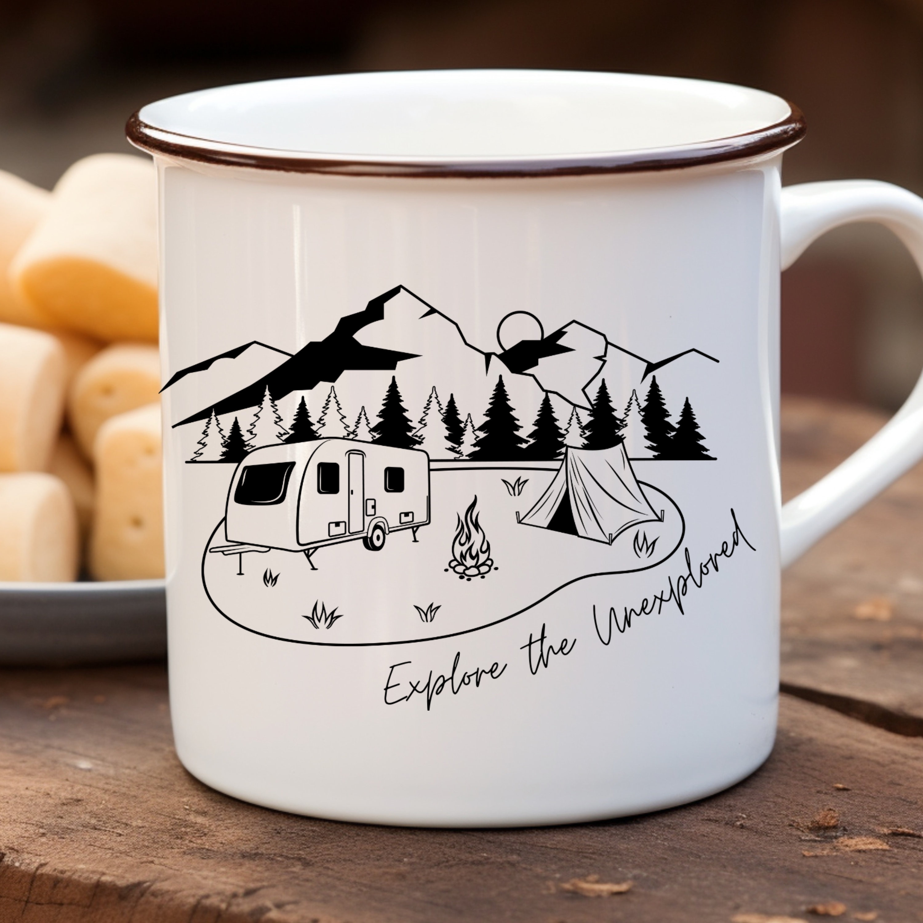 Explore the Unexplored Enamel Camping Mug, Gift for Her, Camping Mug ...