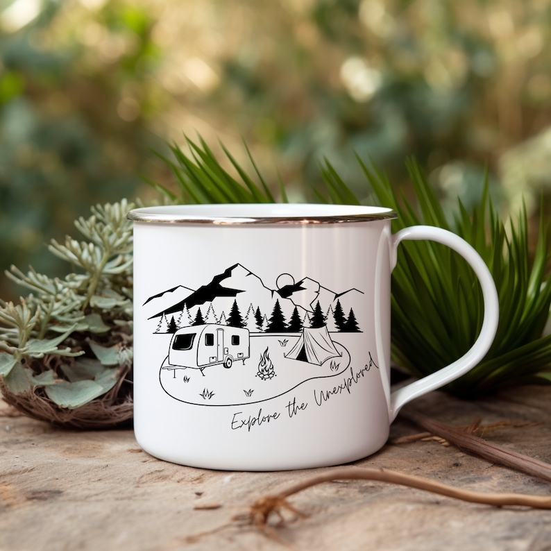 Explore the Unexplored Enamel Camping Mug, Gift for Her, Camping Mug ...