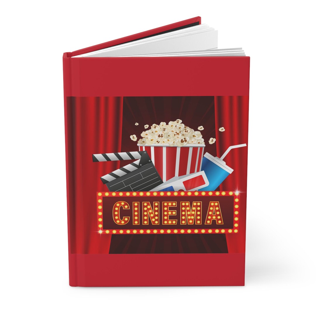 Hardcover Journal Matte MOVIE NIGHT Cinema Red - Etsy
