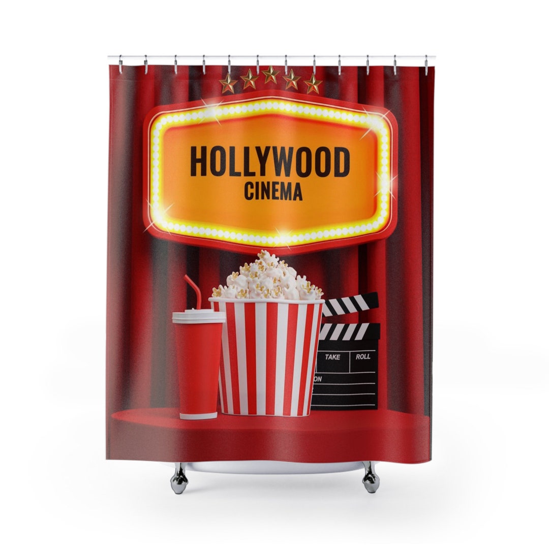 Shower Curtains MOVIE NIGHT Hollywood Cinema - Etsy