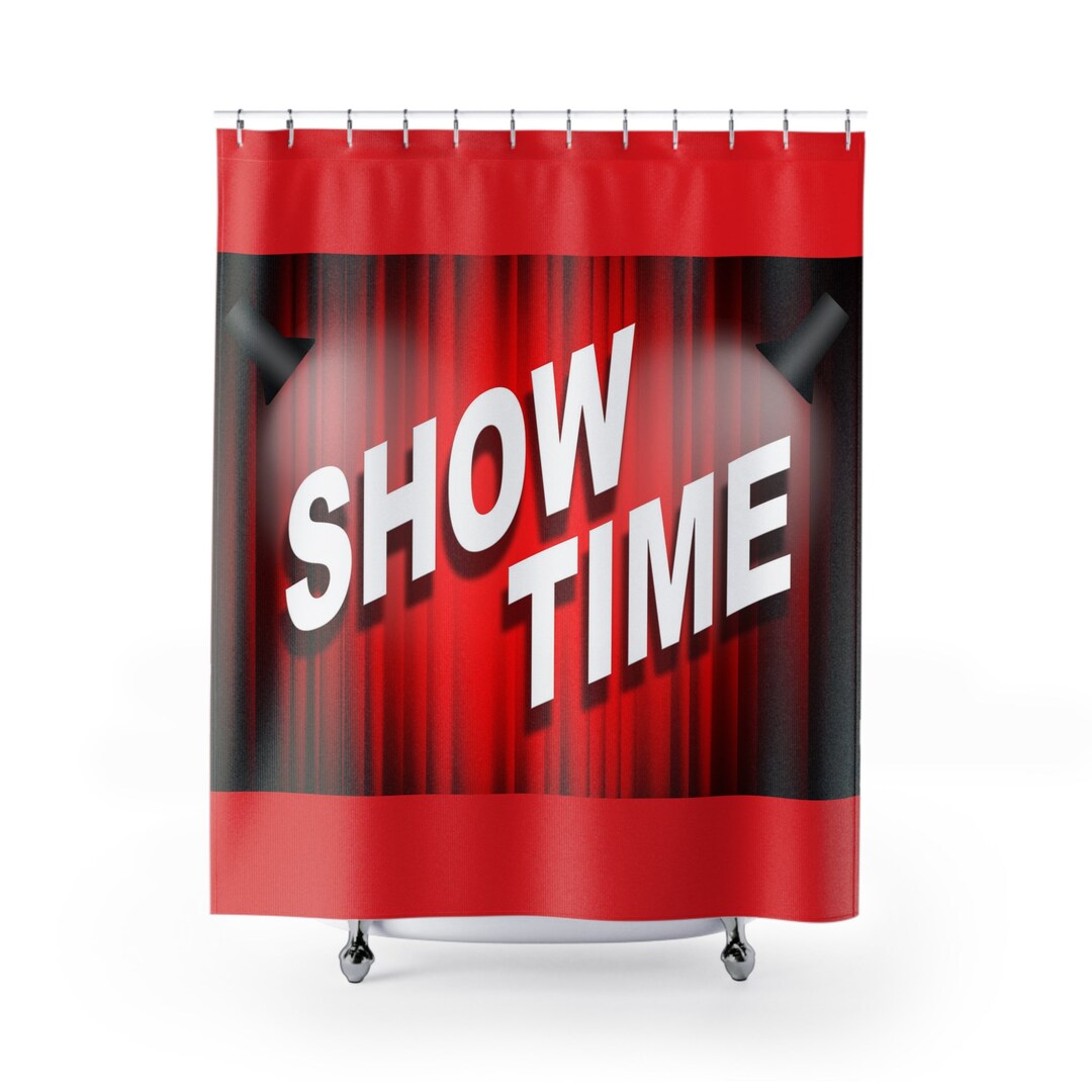 Shower Curtains MOVIE NIGHT Showtime Red - Etsy