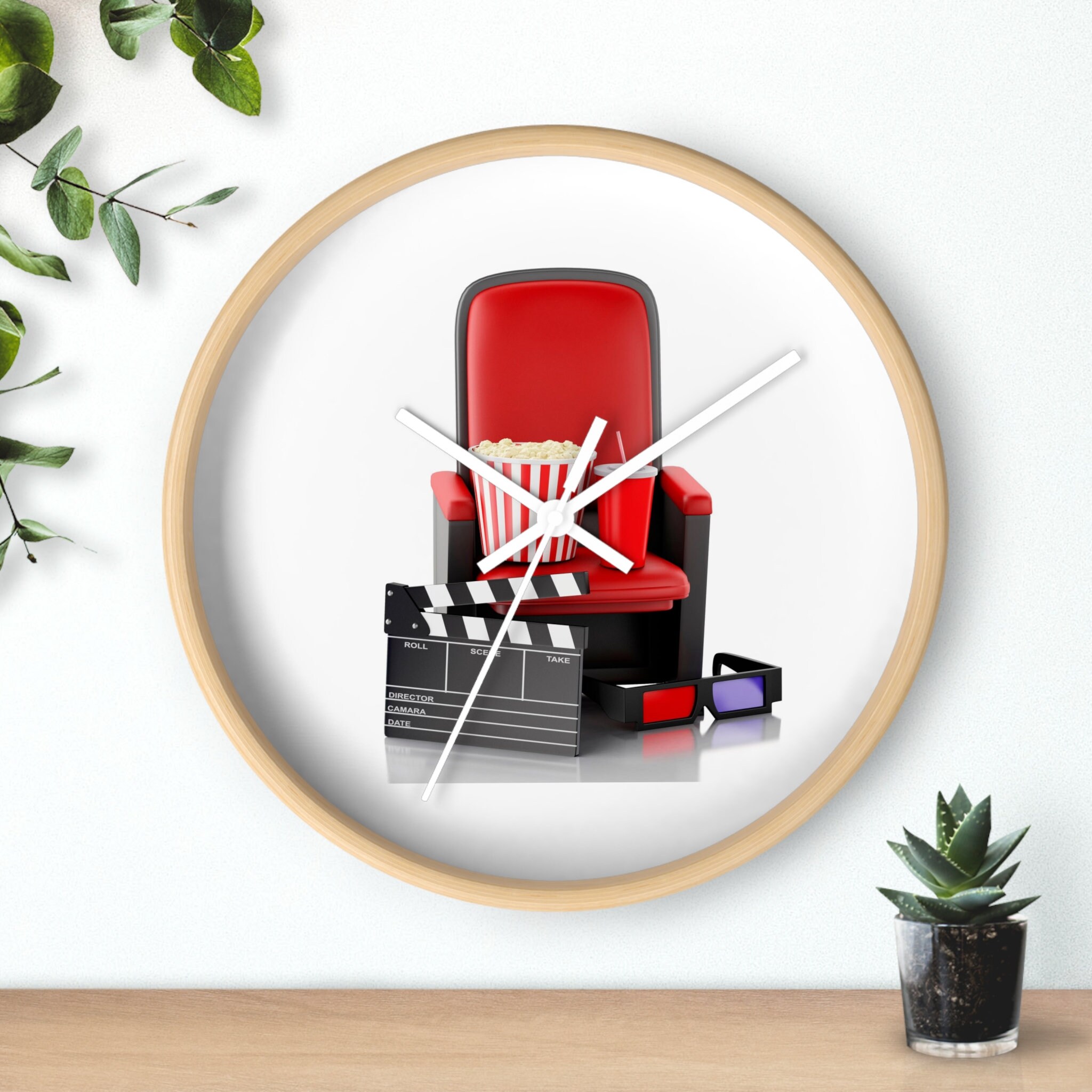 Wall Clock MOVIE NIGHT Theatre Seat - Etsy