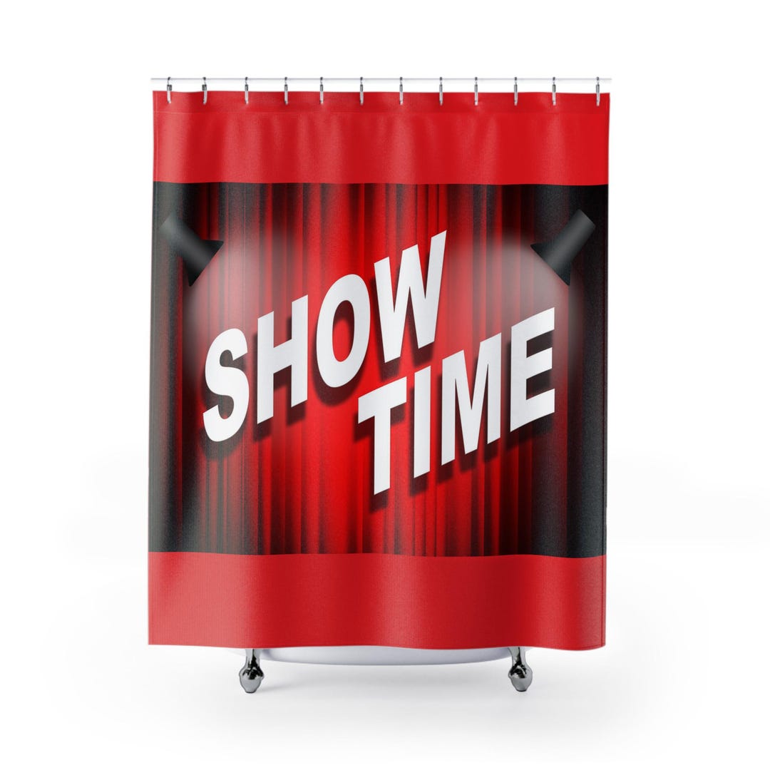 Shower Curtains MOVIE NIGHT Showtime Red - Etsy