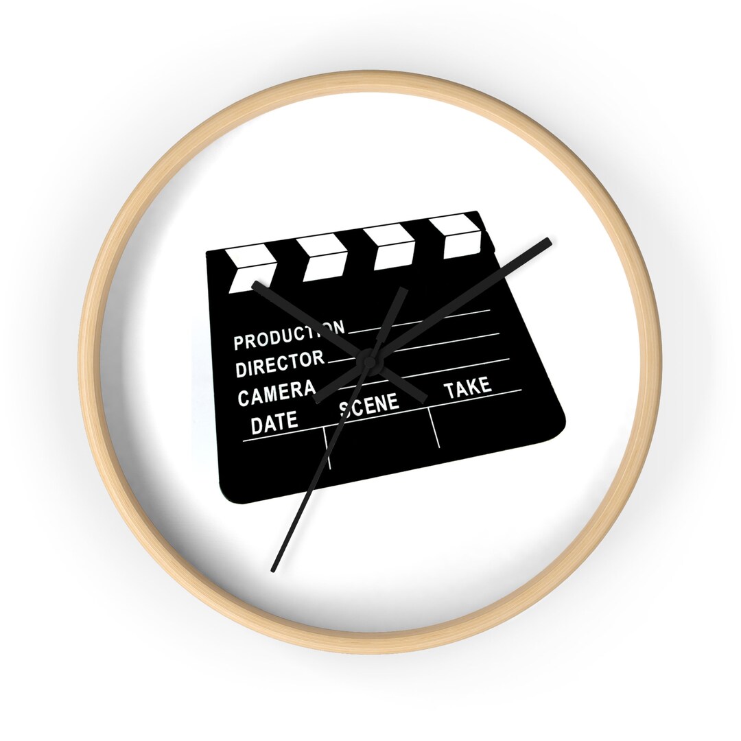 Wall Clock MOVIE NIGHT Clapboard 1 - Etsy