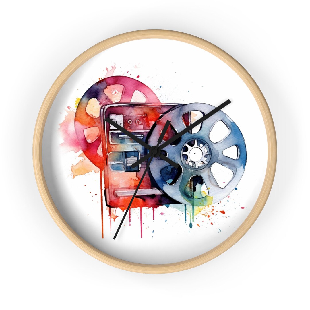 Wall Clock MOVIE NIGHT Film Reels - Etsy