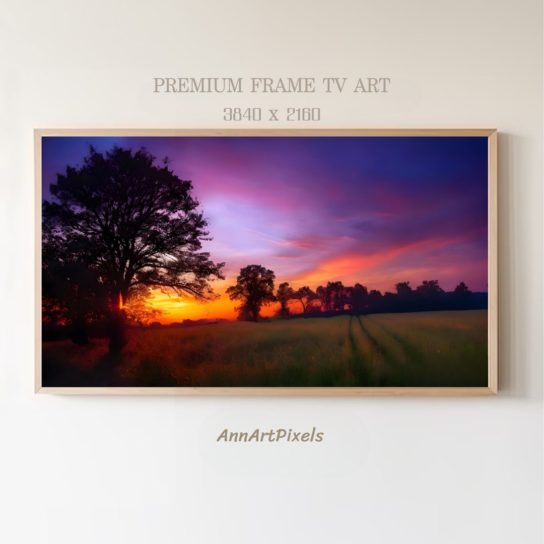 Summer Evening, Vivid Twilight Field 4K Digital Art for Frame TV ...