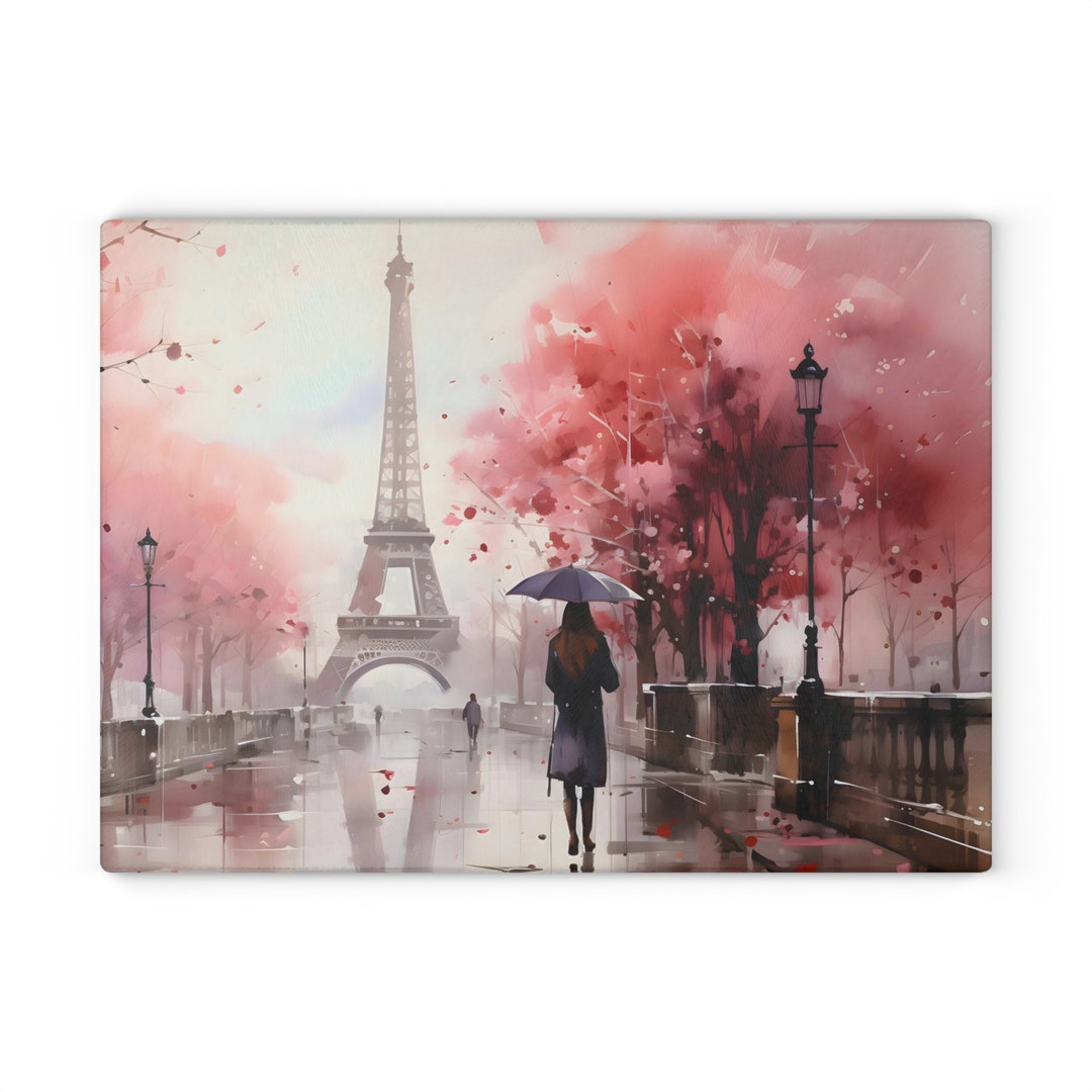 Paris Gift France Gift Glass Cutting Board Eiffel Tower Gift Wedding ...