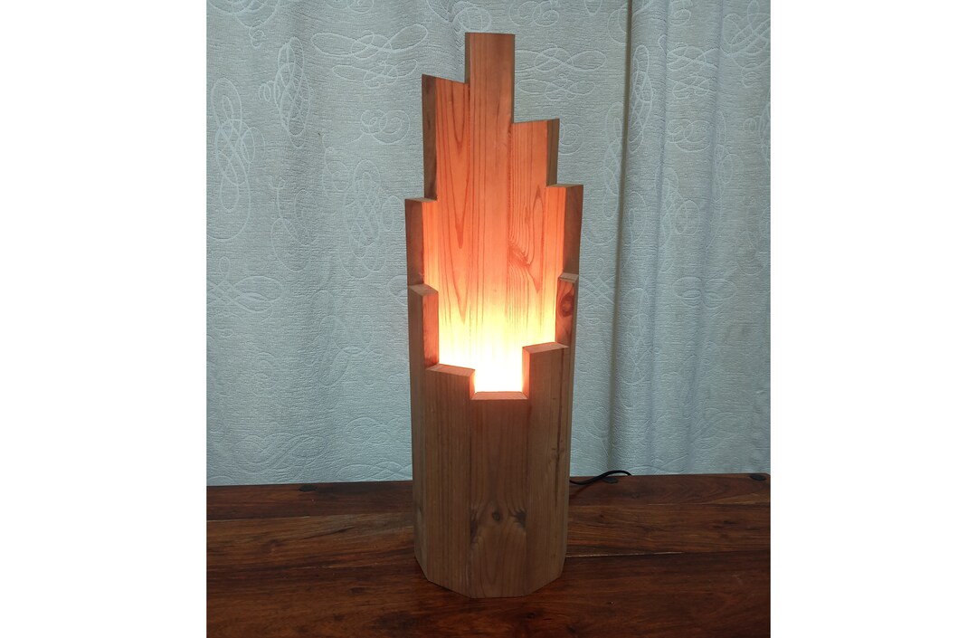 Natural Cedar Wood Designer Table Lamp 1.8m Flex With Switch - Etsy