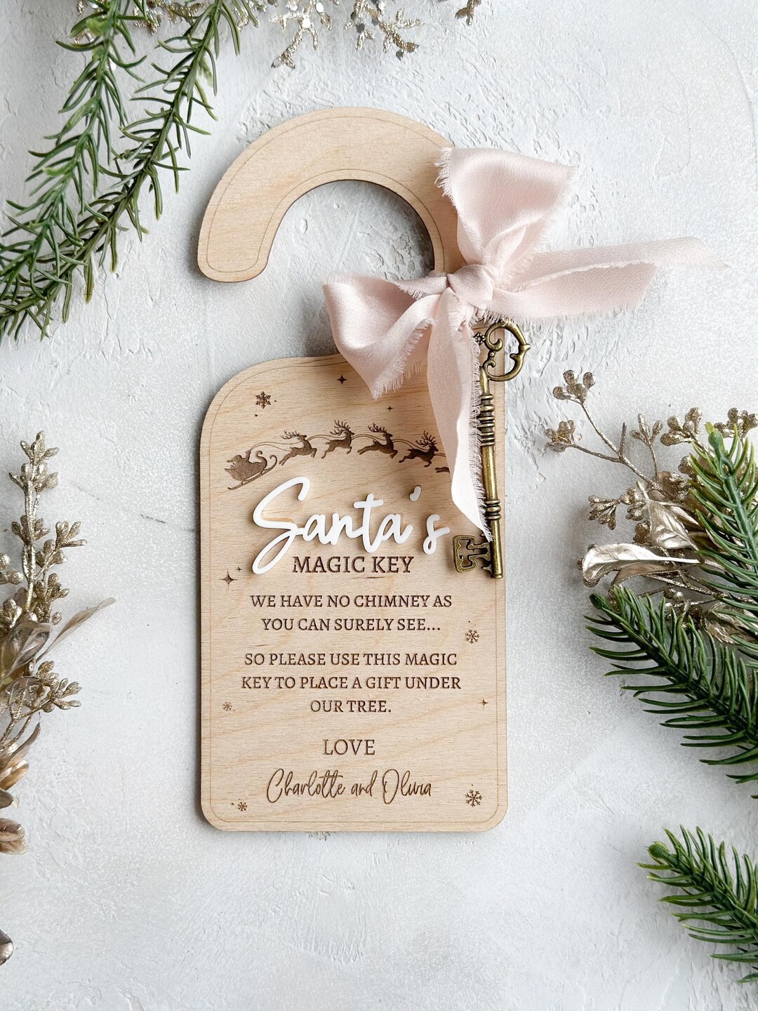 Personalized Santa Magic Key L Christmas Eve Gift L Childhood Magic L ...