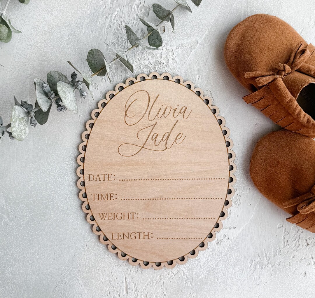 Newborn Birth Announcement L Birth Stat Baby Arrival L Newborn Birth ...