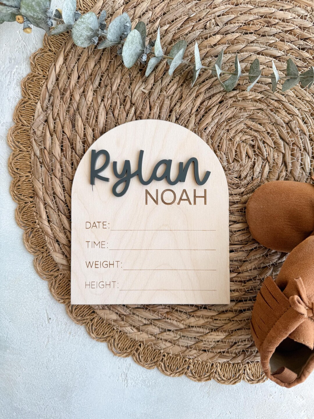 Baby Name Sign L New Baby Arrival L Wood Newborn Sign L Name ...