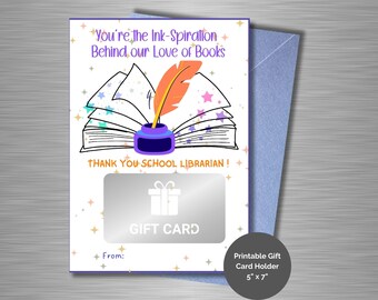 School Librarian Card Printable / School Librarian Appreciation Card ...