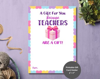 Teacher Appreciation Week Gift Card Holder Printable - Etsy