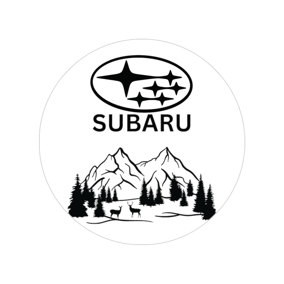 Subaru Mountain Transparent Outdoor Sticker, Round, 1pcs - Etsy