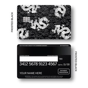 Custom Metal Card " Dragon Pattern " - Etsy