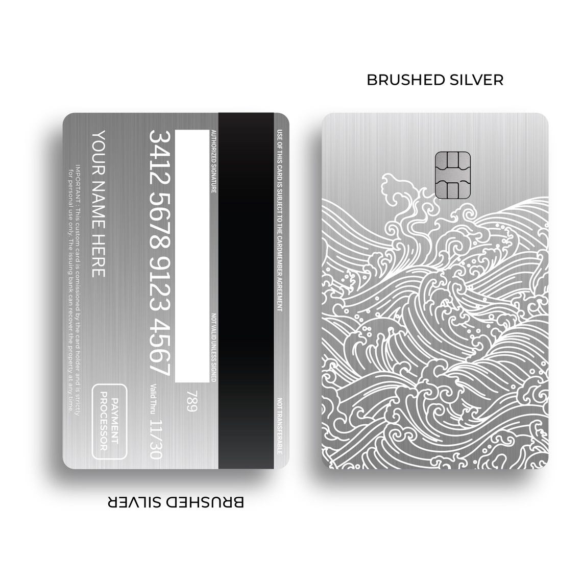 Custom Metal Card " Storm " - Etsy
