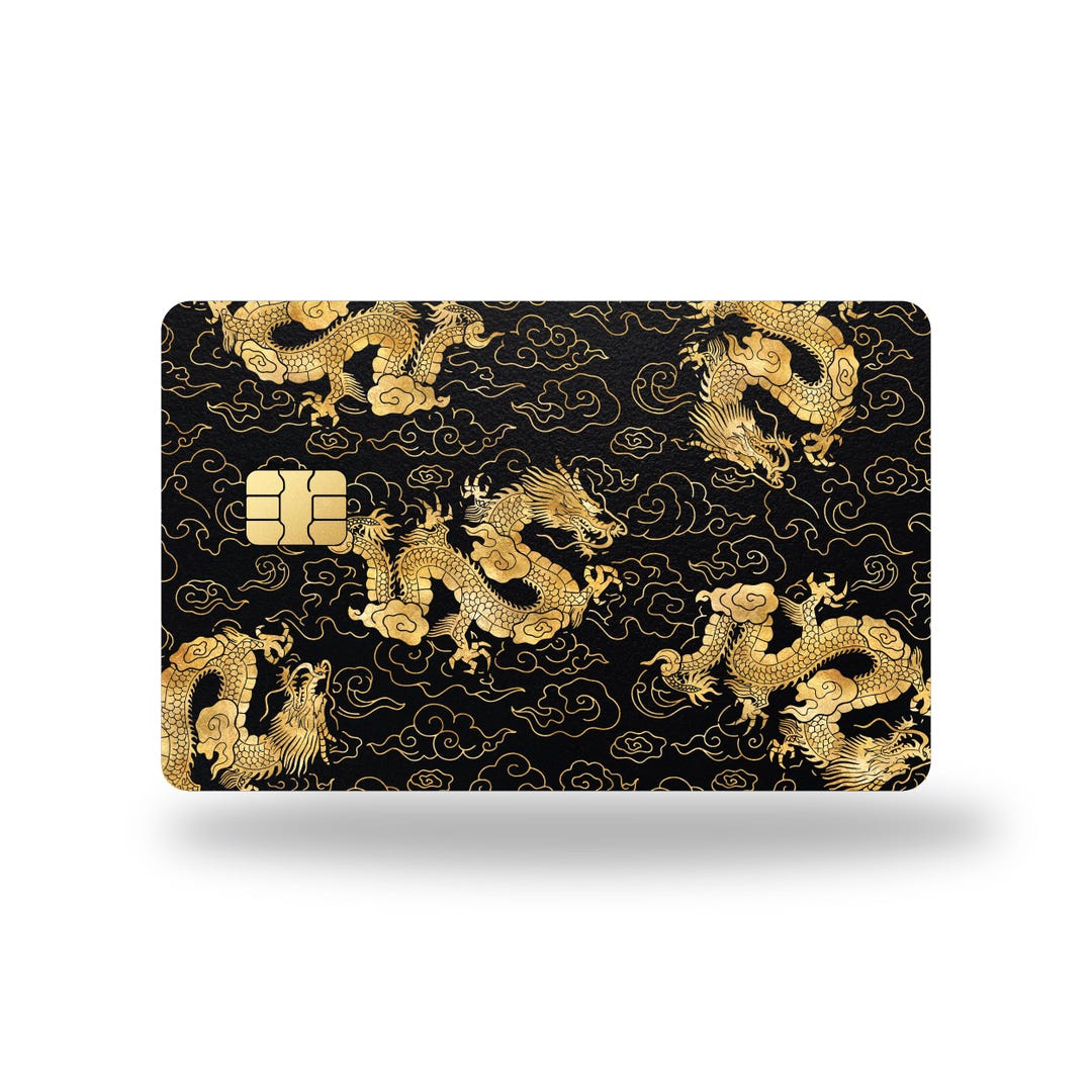 Custom Metal Card " Dragon Pattern " - Etsy