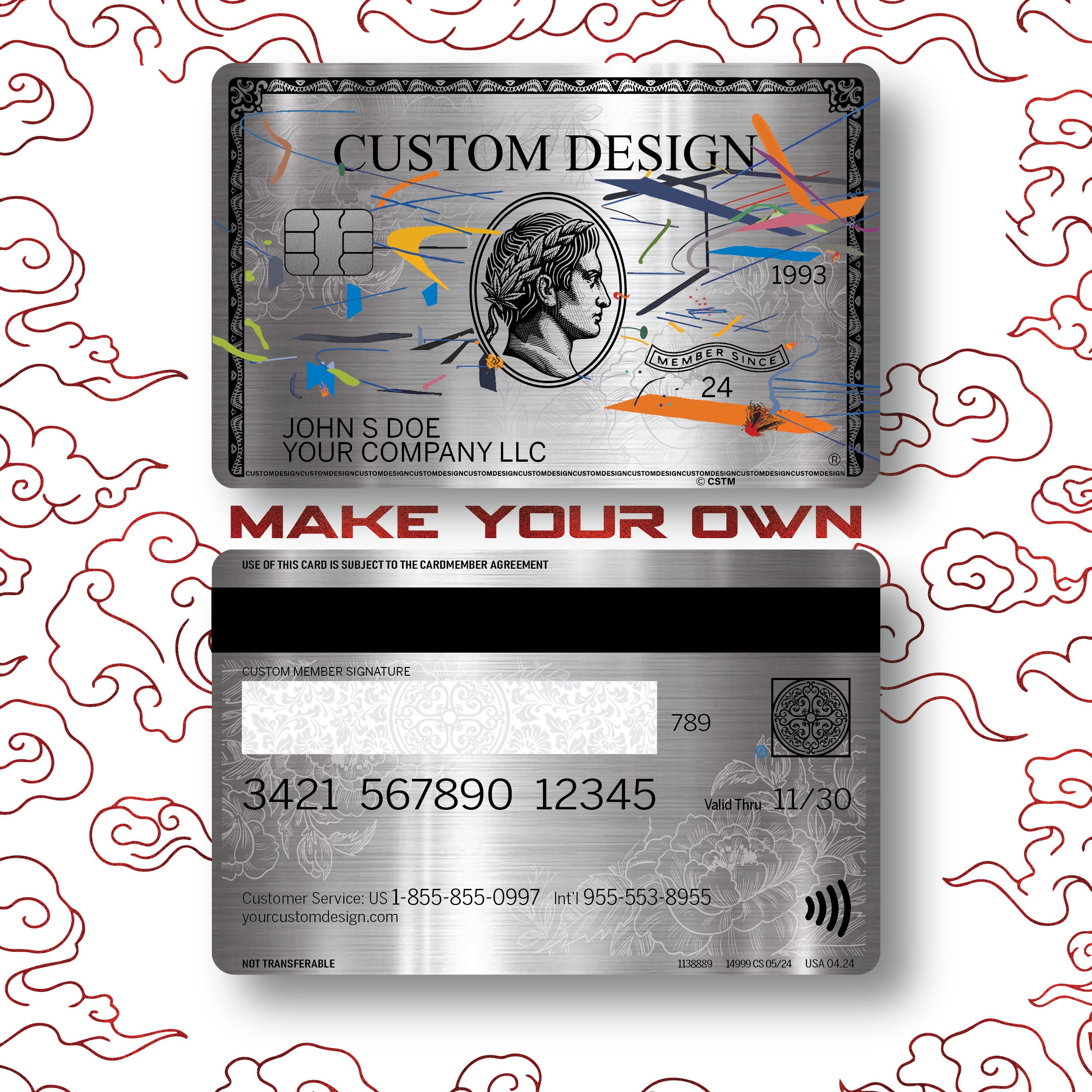 PREMIUM Metal Card Personalized Design - Etsy