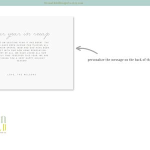 Editable Christmas Card - 2024 Photo Outline Minimalist Photo Card ...