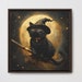 Black Halloween Cat Wall Art Painting, Digital Download Only, Spooky ...