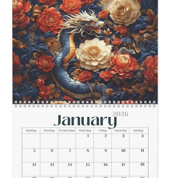 Asian Wall Calendar 2026 - Etsy