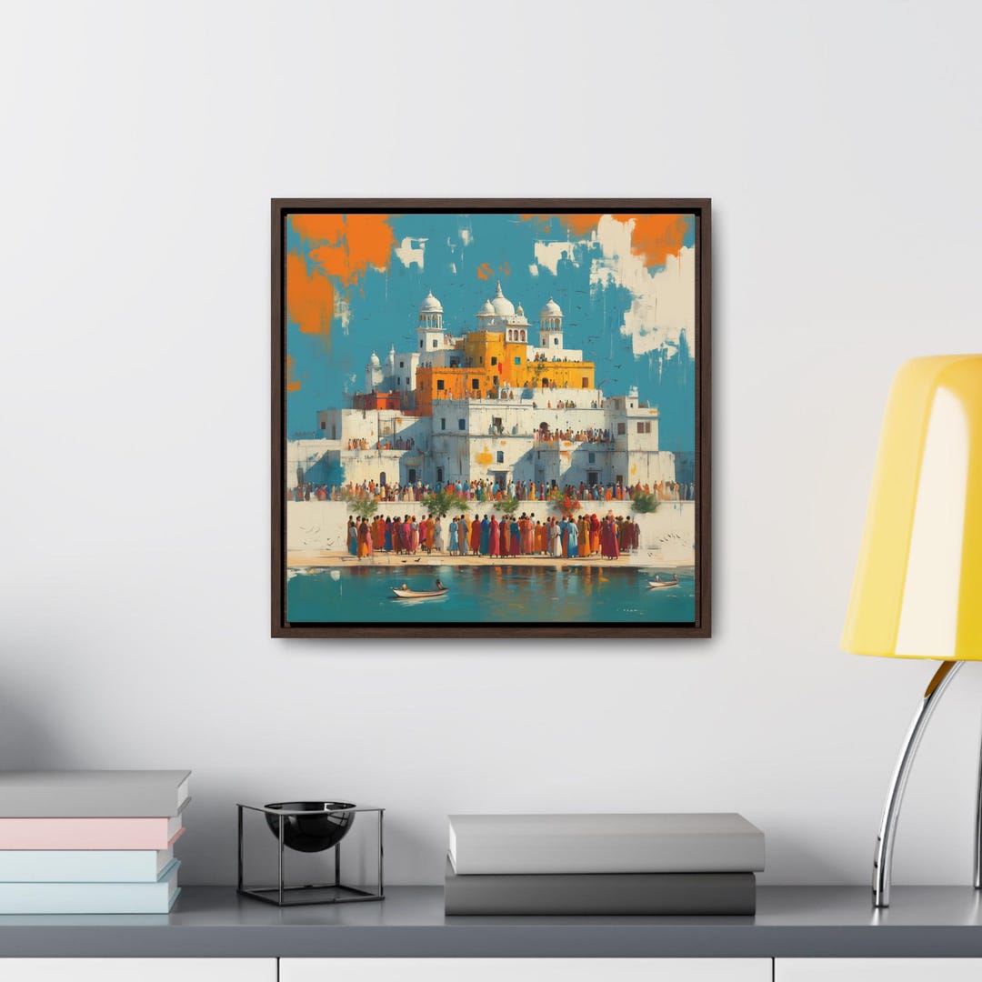 Traditional Indian Village Palace Digital Wall Art Pakistani Indian ...